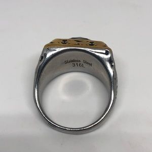 Nemesis Jewelry NYC | Accessories | Vintage Golden Black Jet Mens Ring ...